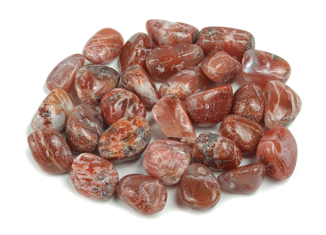 Fire Agate Tumbled Stone - Fire Agate Gemstone - Loose Gemstone ...