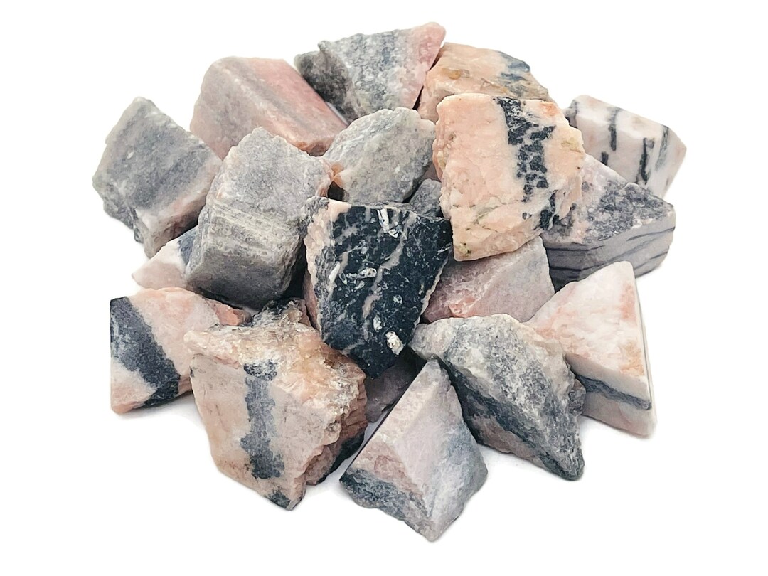 Raw Pink Zebra Calcite Stone - Rough Pink Zebra Calcite – Healing ...