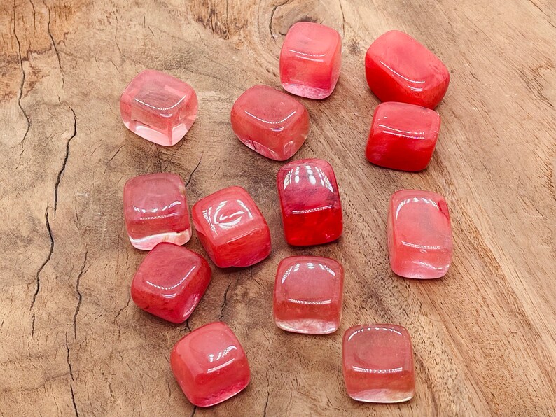 Cherry Quartz Tumbled Stone - Cherry Quartz Gemstone - Loose Gemstone ...
