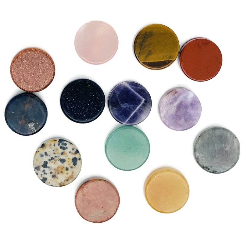 Round Circle Coin Stones - Etsy