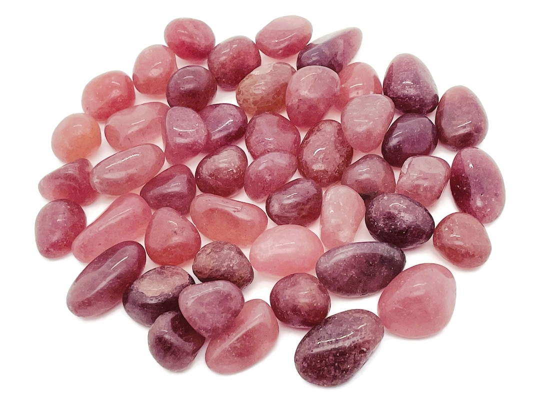 Strawberry Quartz Tumbled Stone – Natural Strawberry Quartz Tumbled ...