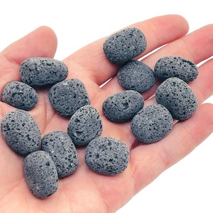 Lava Tumbled Stone - Natural Lava Stone Crystal Gemstone - Polished ...