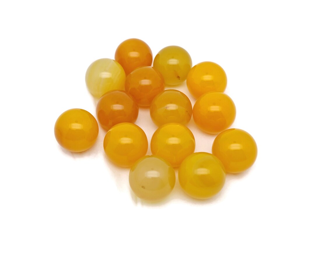 Yellow Agate Sphere Stone - Healing Crystals Stones - Home Decor – 20mm ...