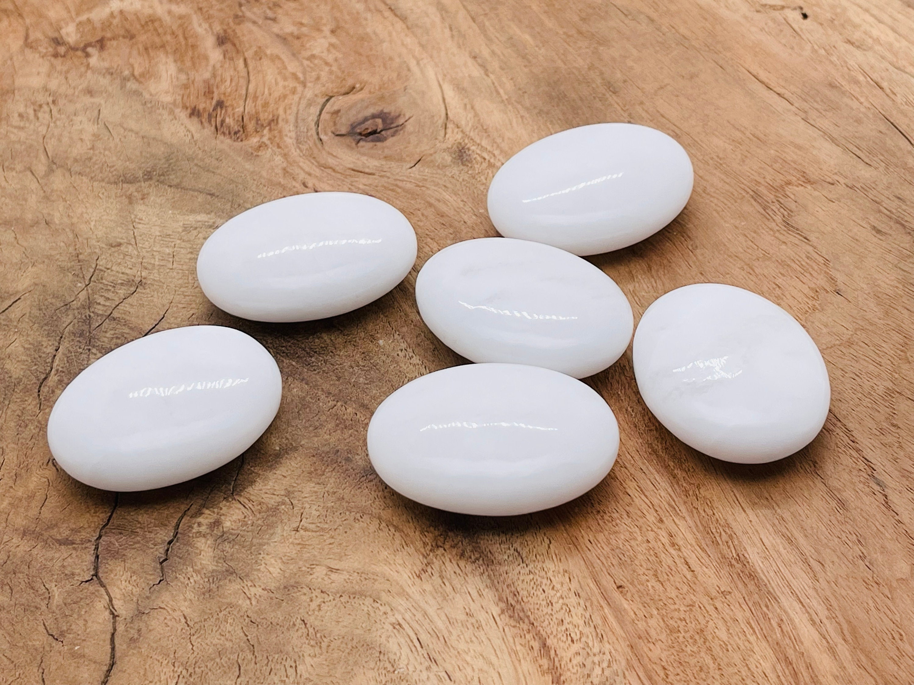 White Jade Palm Stone Oval White Jade Stone natural - Etsy