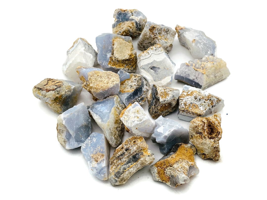 Blue Lace Agate Raw Stone - Roughblue Lace Agate – Chunk Crystal ...