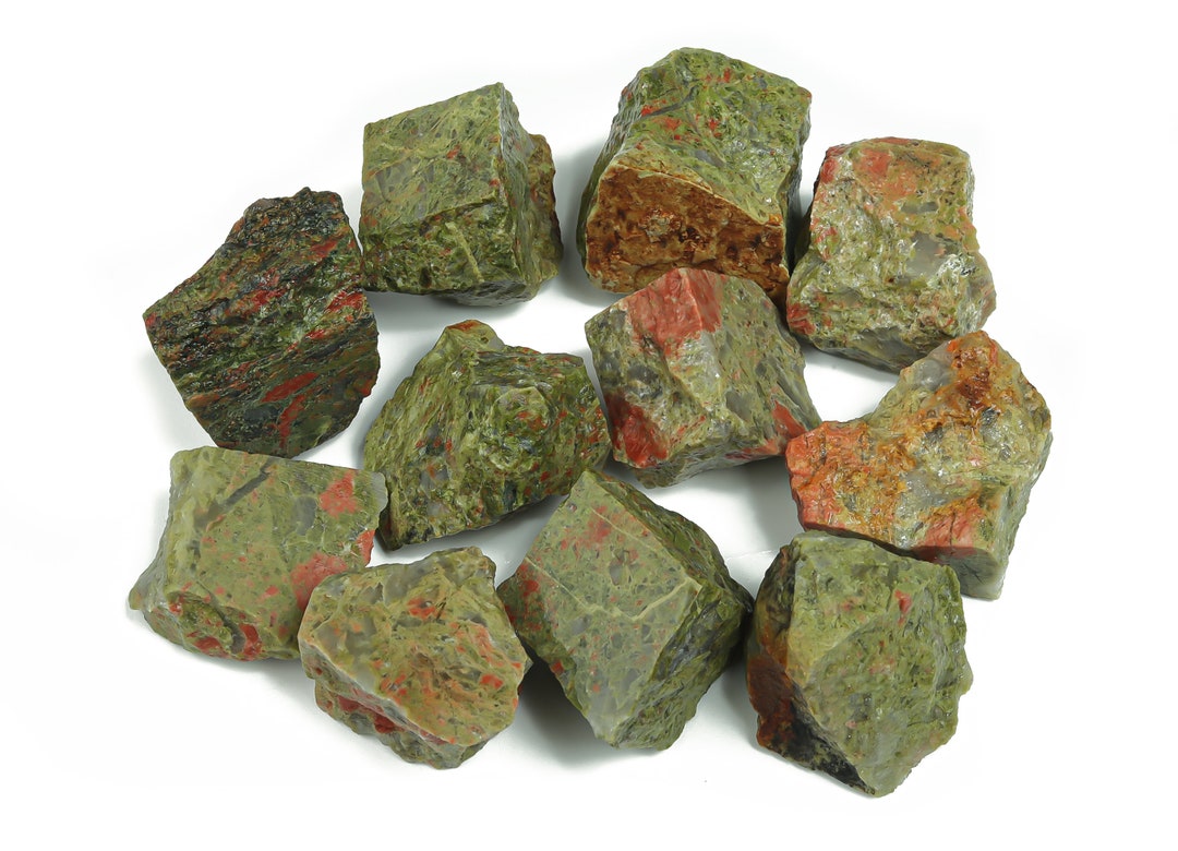 Raw Unakite Stone - Healing Gemstone - Natural Raw Crystal- Pocket ...