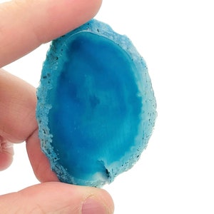 Blue Agate Slice - Blue Agate Geode Crystal - Natural Agate Slice ...