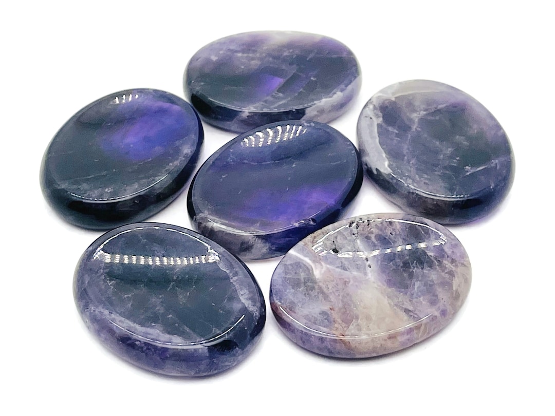 Amethyst Worry Stone – Crystal Worry Stone – Pocket Stone – Healing ...