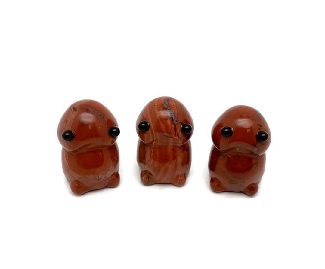 Red Jasper Frog Monster Crystal Carving – Handcrafted Gemstone Creature ...