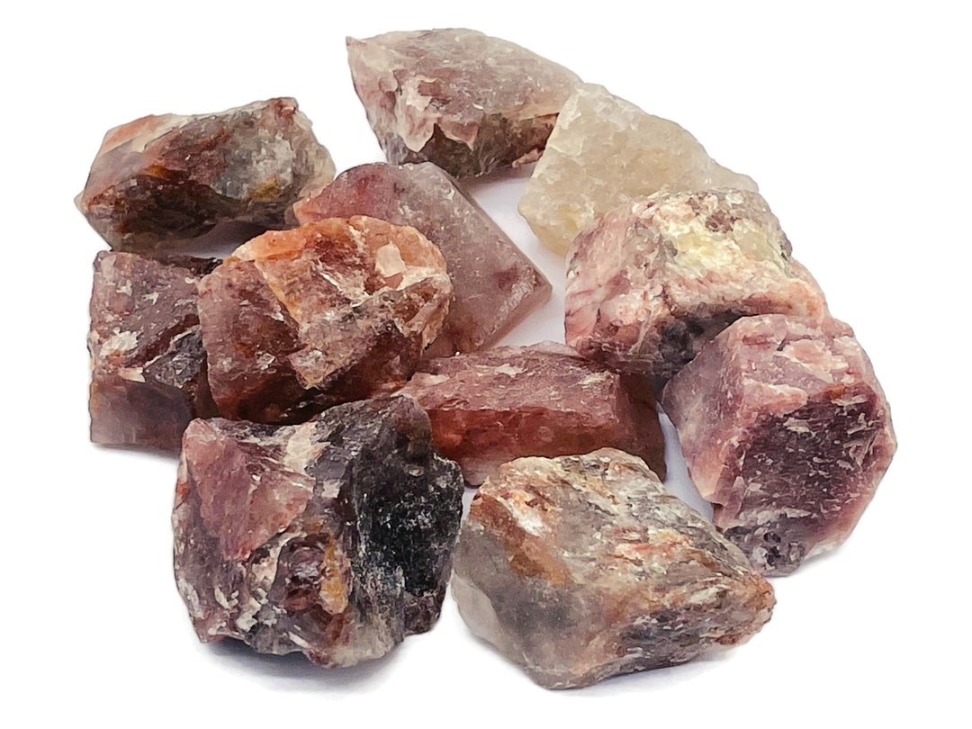 Raw Red Hematoid Quartz Rough Red Hematoid Raw Crystal Chunk Stones ...