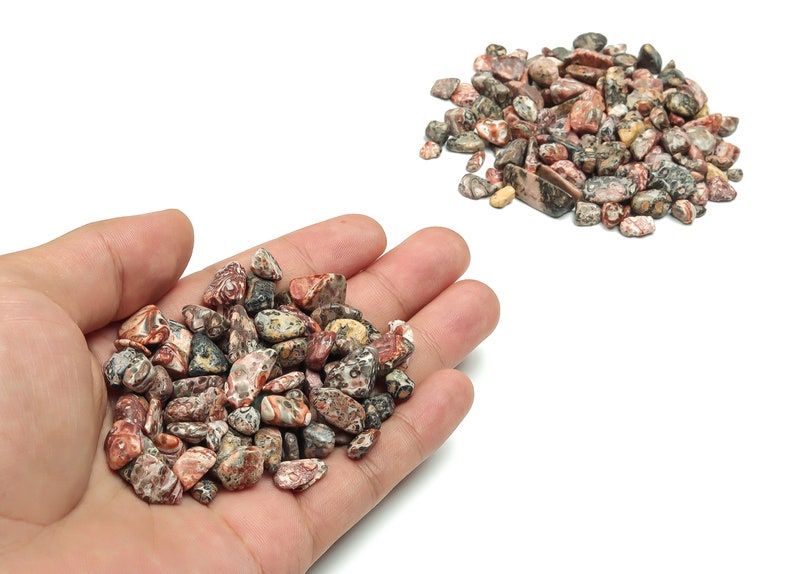 Leopard Skin Jasper Chips – Gemstone Chips – Crystal Semi Tumbled Chips ...