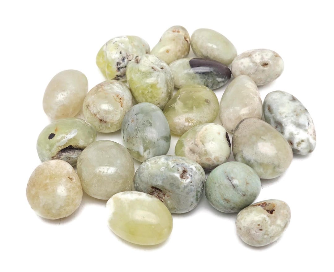 Australian Golden Prehnite Tumbled Stone – Genuine Crystals – Heart ...