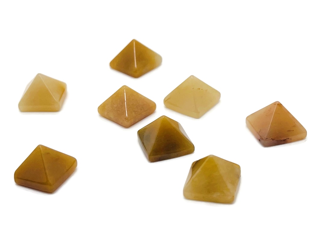 Yellow Jade Pyramid Crystal Crystal Pyramid Healing Crystal Crystal ...