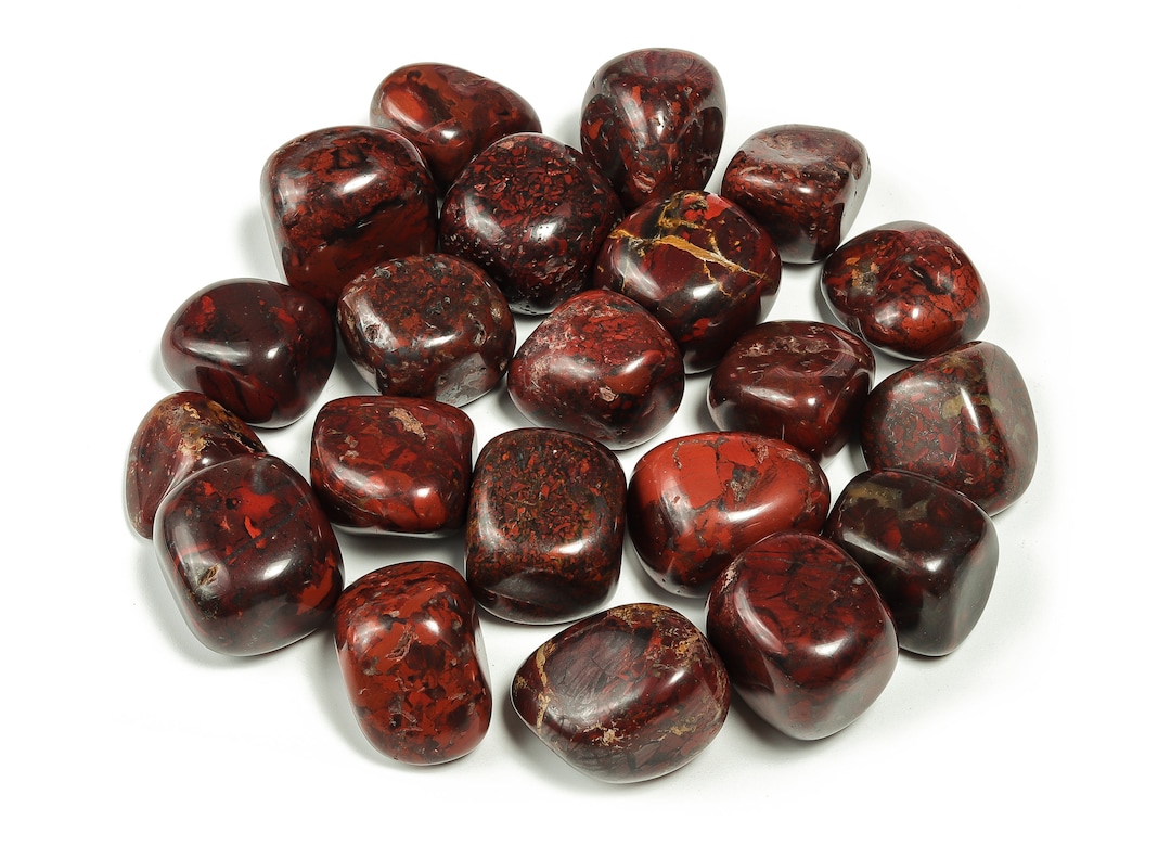 Chicken Bloodstone (chinese) Tumbled Stone– Natural Blood Quartz ...