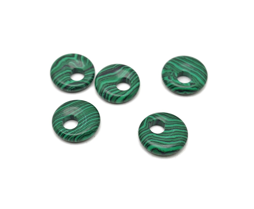 Malachite Gemstone Pi Stone - Crystal Donut Pi Stone - Pi Stone ...