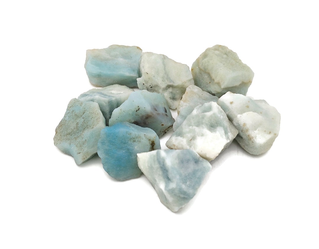 Sky Blue Amazonite Raw Stone - Rough Sky Blue Amazonite Chunk – Chakra ...