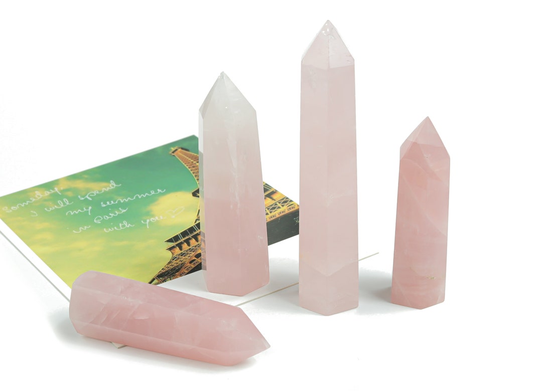 Rose Quartz Obelisk Tower Stone - Pink Tower - Rose Quartz Tower ...