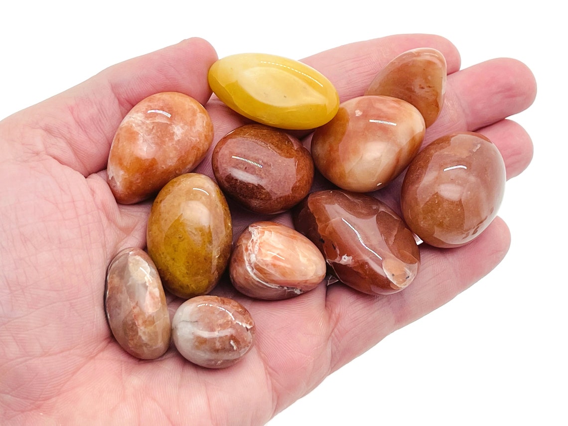 Golden Jade Tumbled Stone - Golden Jade Gemstone - Loose Gemstone ...