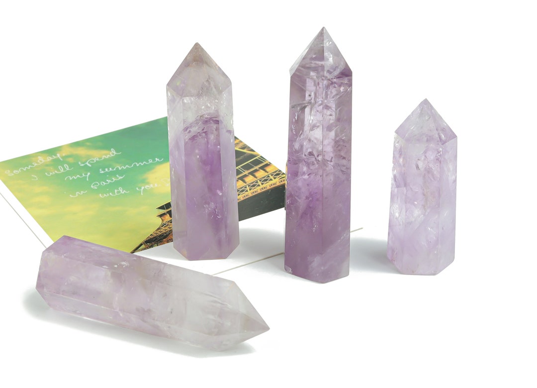 Amethyst Obelisk Tower Stone – Purple Obelisk Tower - Natural Healing ...
