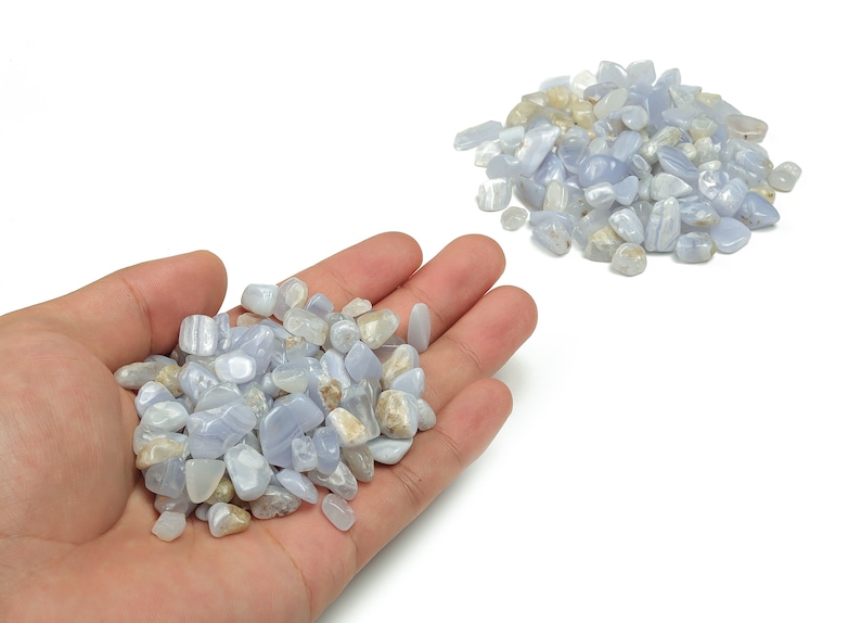 Blue Lace Agate Chips – Gemstone Chips – Crystal Semi Tumbled Chips ...