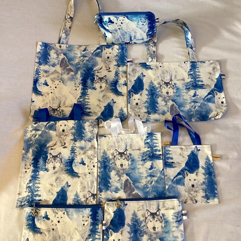 Wolf Handmade Tote - Etsy UK