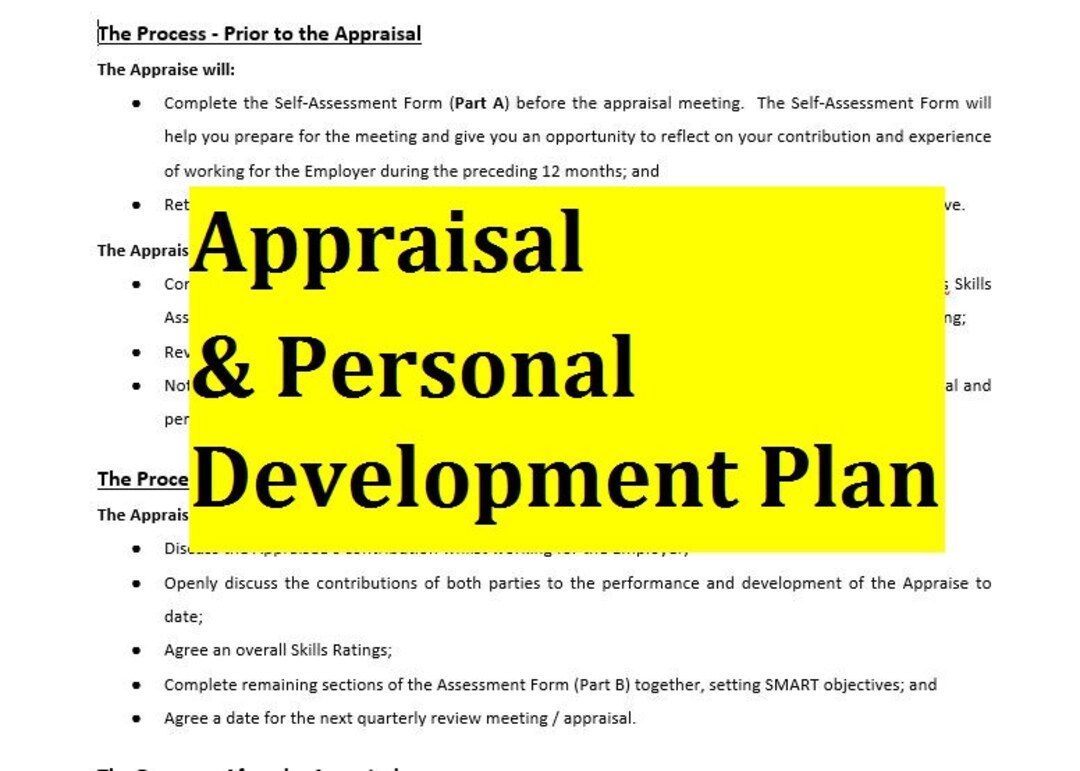 Appraisal and Personal Development Plan - Etsy