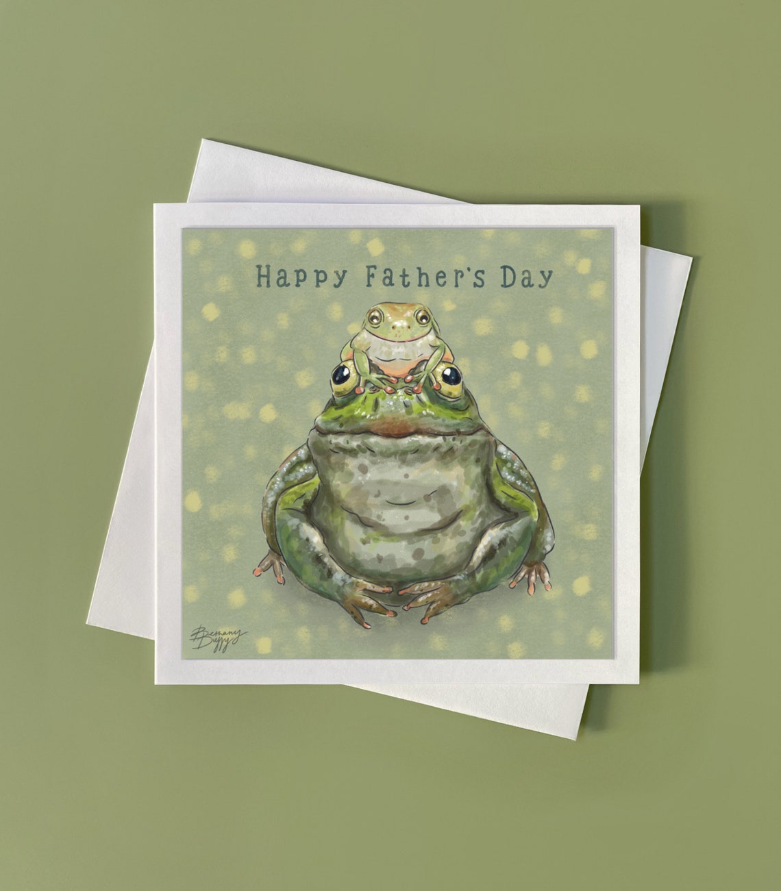 Cute Frog Father's Day Card | Handmade Toad Greeting - Etsy UK