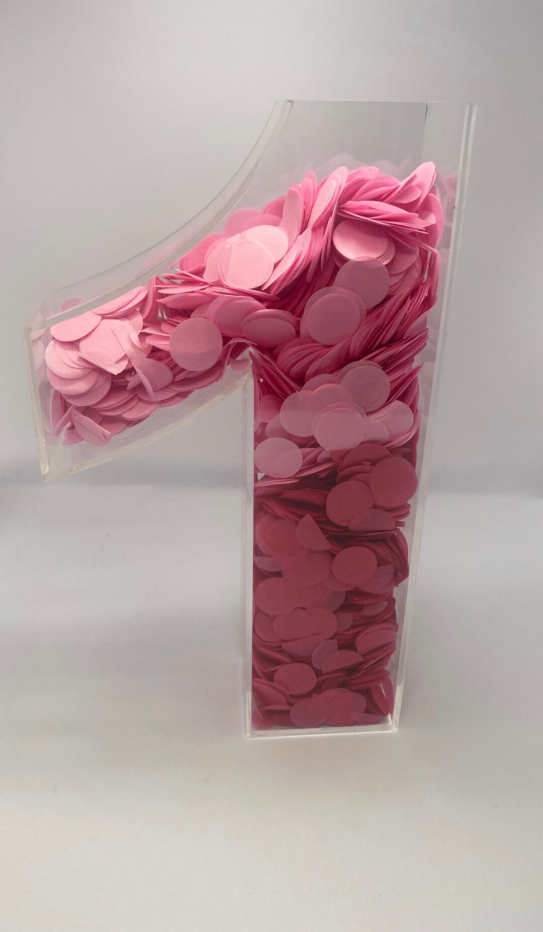 Clear Acrylic Unfilled Number 1 28cm All Numbers Available - Etsy