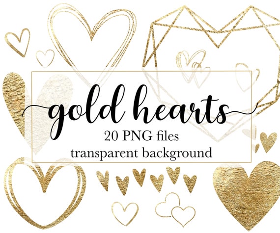 Gold Hearts Clip Art