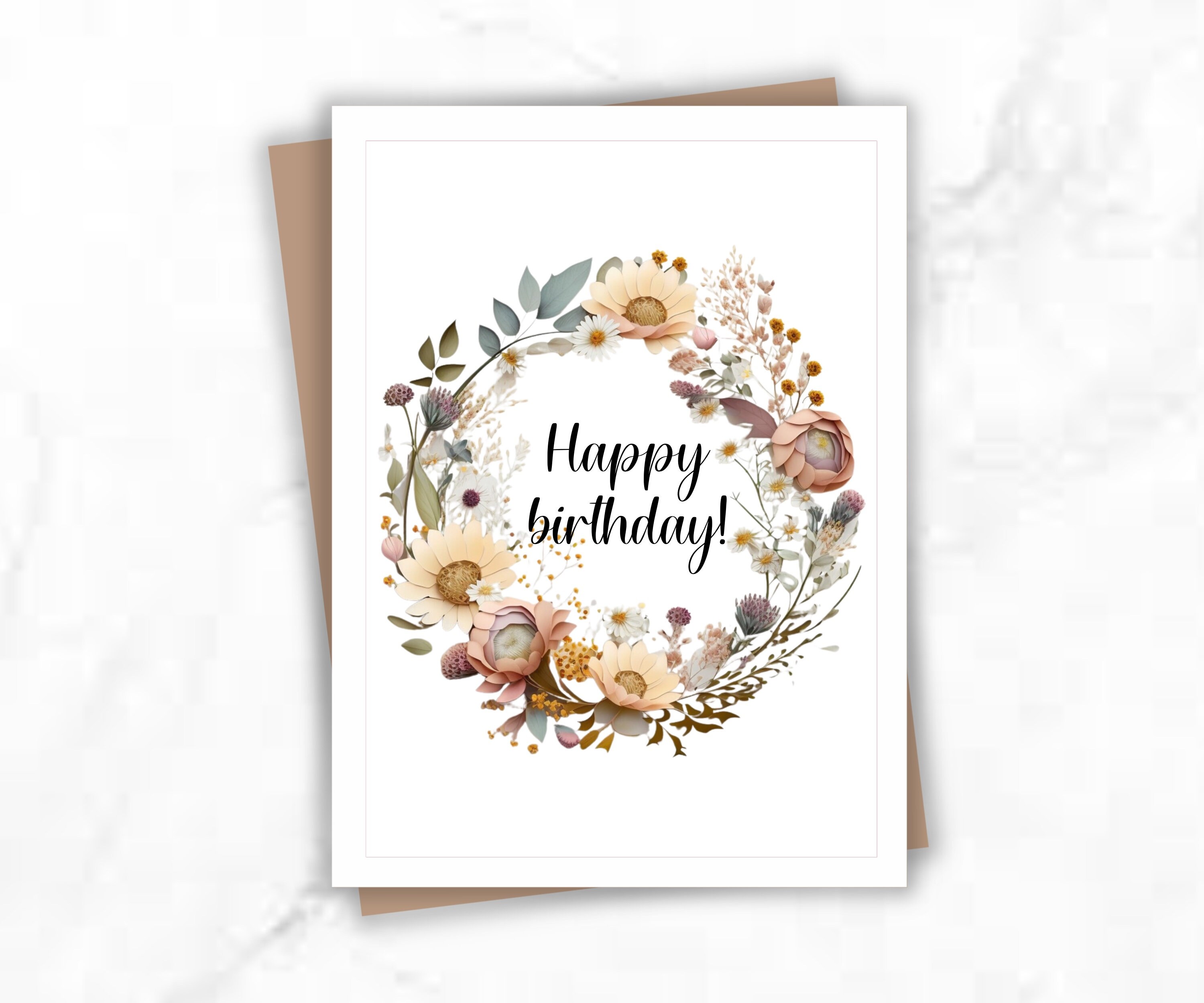 Floral Circle Frame, Floral Wreath, Flowers Clipart, PNG With ...