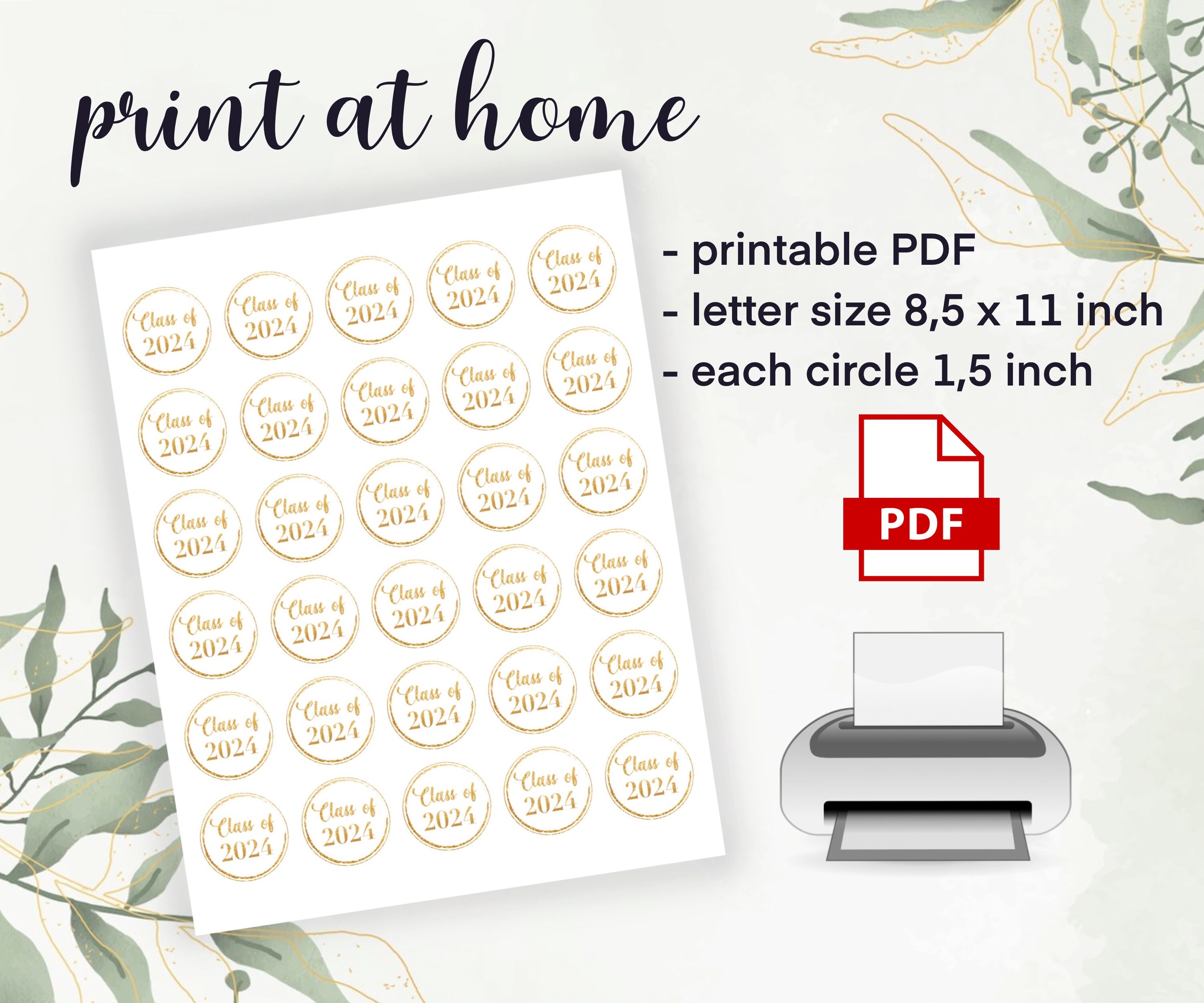 Class of 2024, Graduation Design, Graduation Clipart, Printable ...