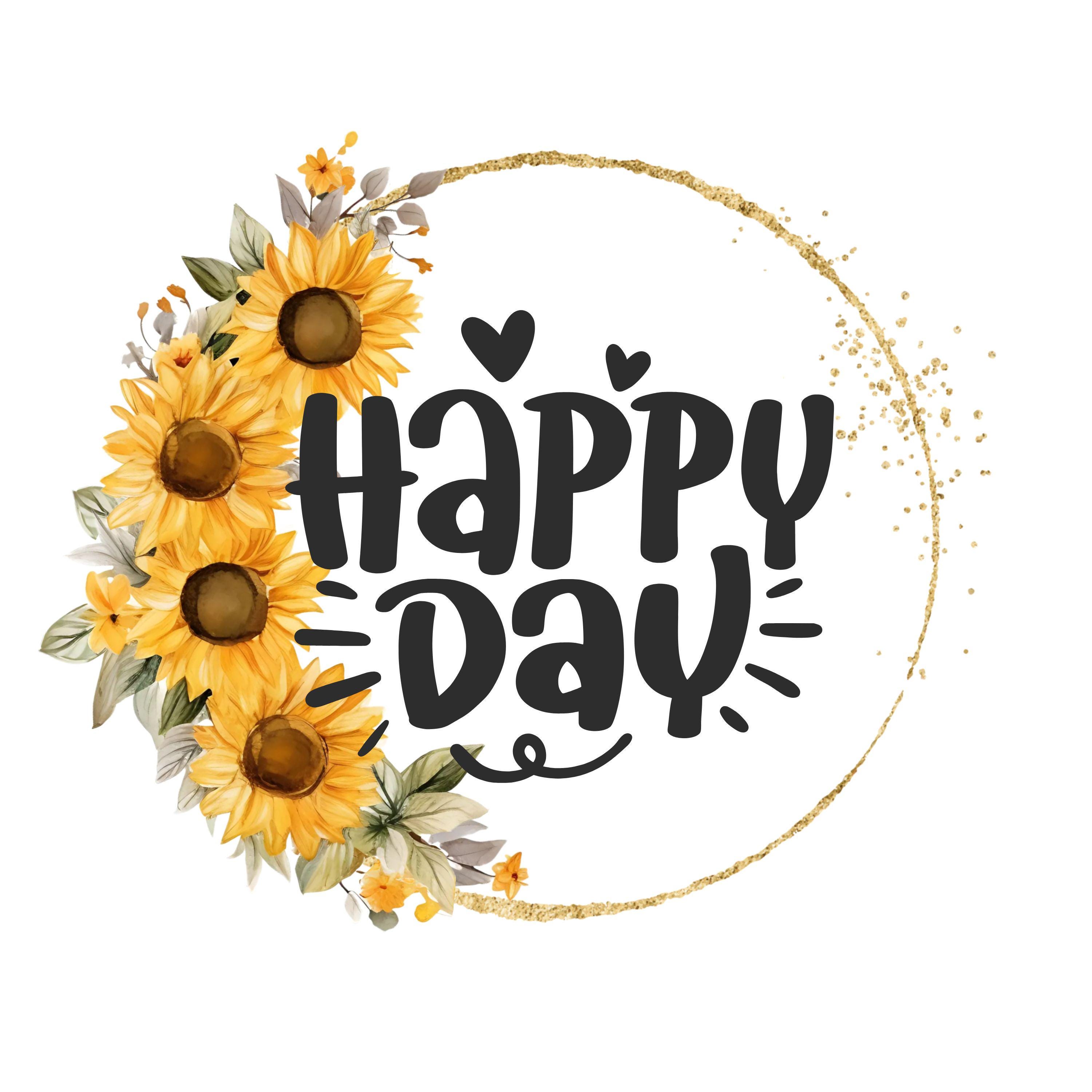 Sunflower PNG, Sunflower Gold Frame PNG, Sunflower Wreath PNG ...