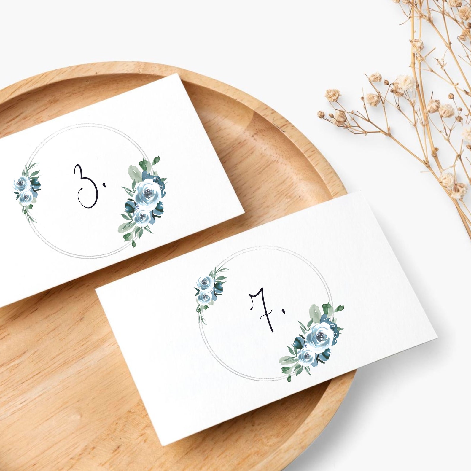 Blue Floral Wreath PNG, Watercolor Flowers Blossom Frame, Floral Circle ...