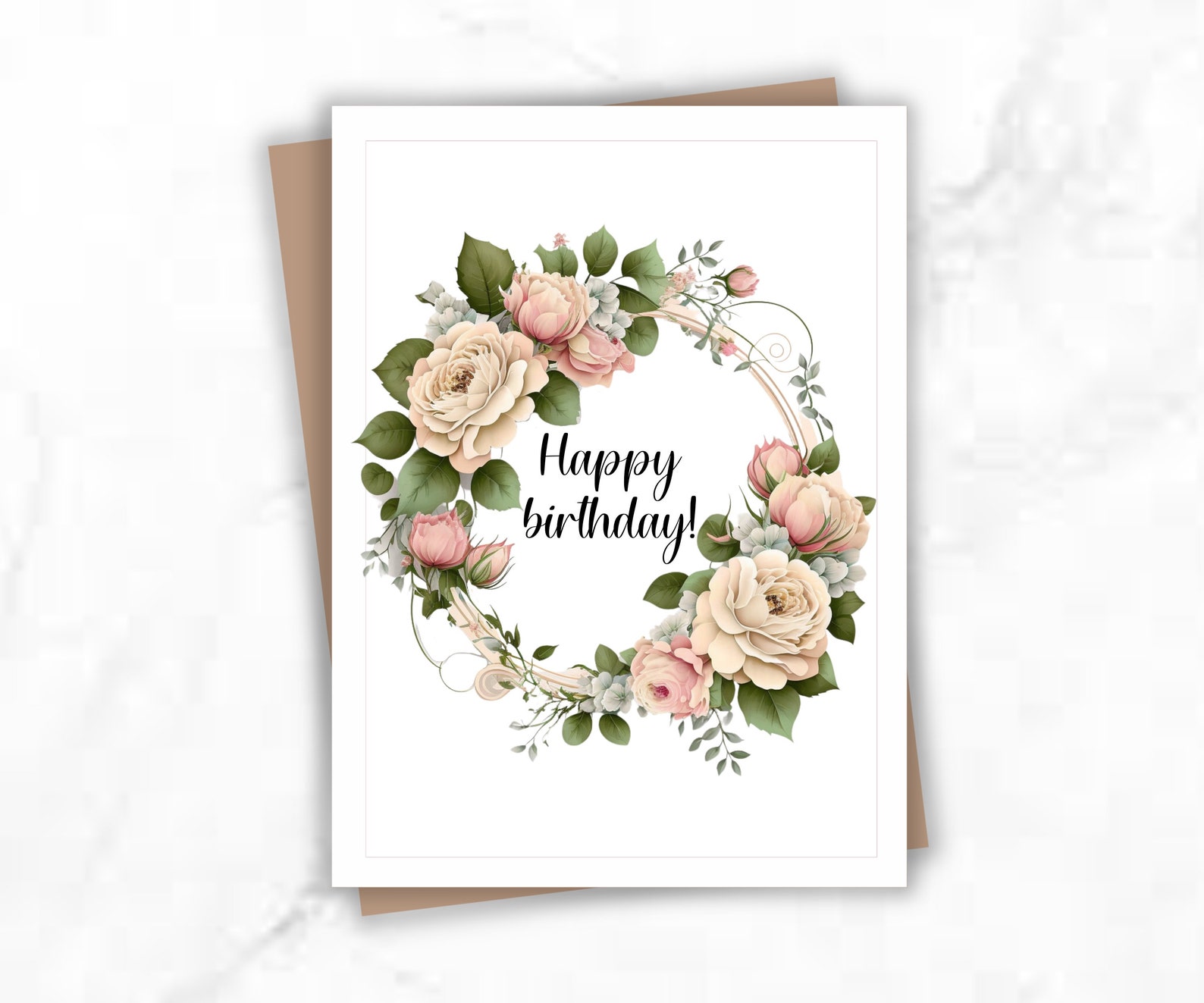 Rose Wreath, Rose Circle Frame, Rose Clipart, Watercolor Roses, PNG ...