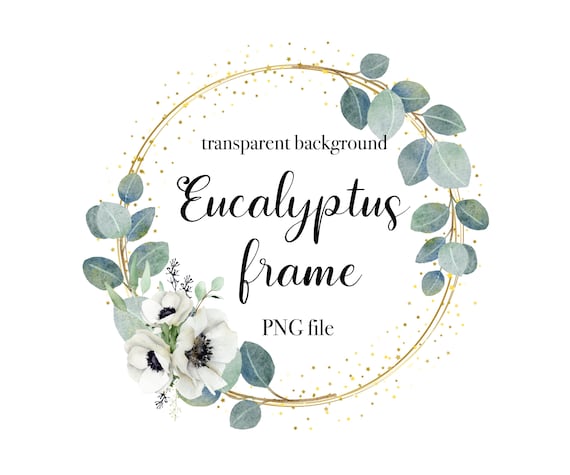 Eucalyptus PNG Eucalyptus Gold Frame PNG Eucalyptus Wreath - Etsy Canada