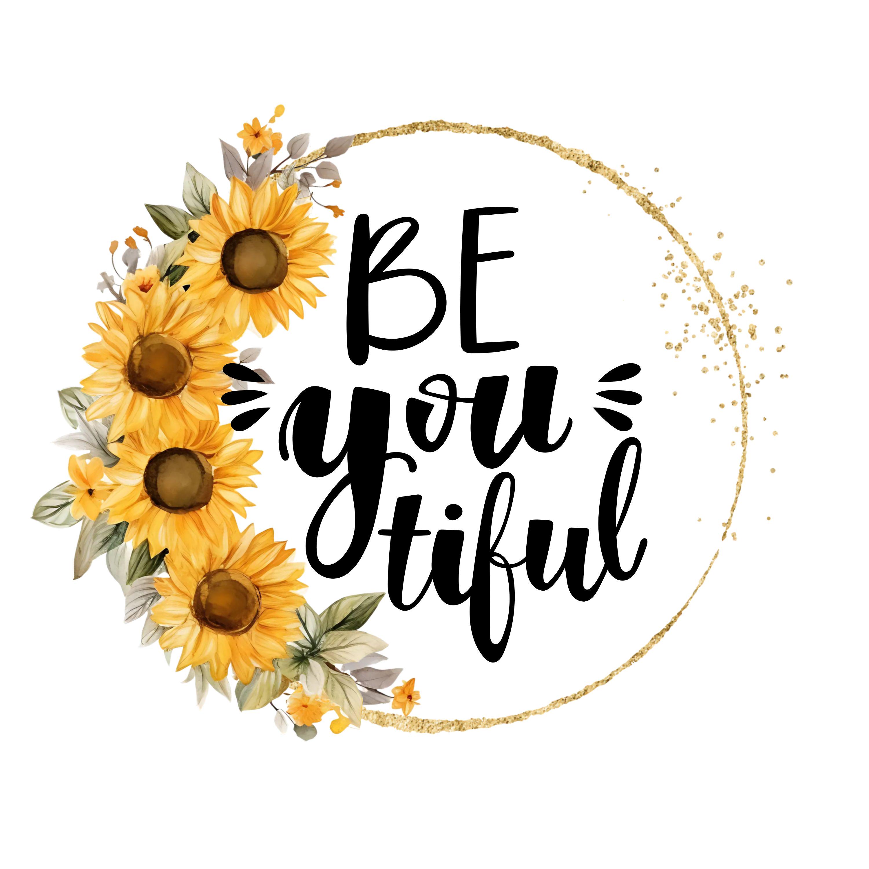 Sunflower PNG, Sunflower Gold Frame PNG, Sunflower Wreath PNG ...
