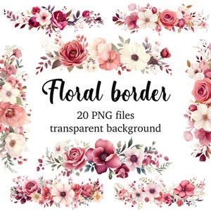 Floral Border Clipart, Floral Arrangements, Wedding Flowers, Flowers ...
