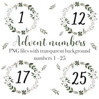 Advent Numbers - Etsy
