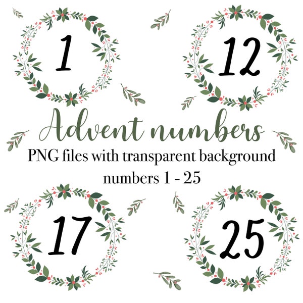 Advent Numbers - Etsy