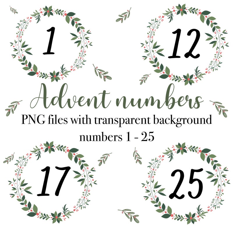Advent Numbers - Etsy