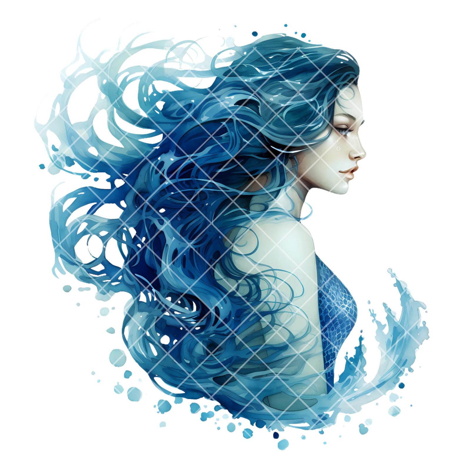 Nautical Clipart, Blue Clipart, Watercolor Clipart, Sailor Graphics ...