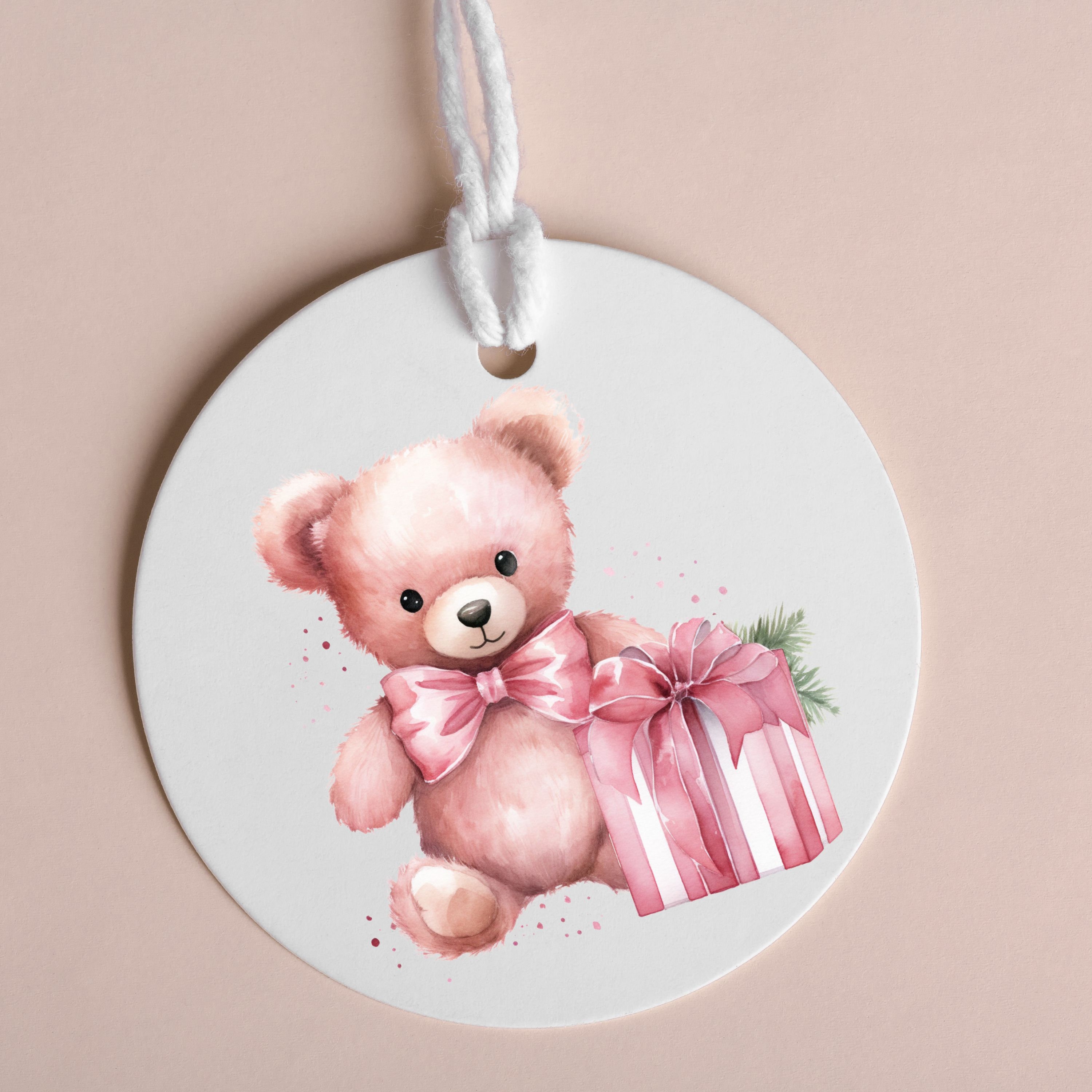 Printable Christmas Tags Pink Christmas Printable Stickers - Etsy