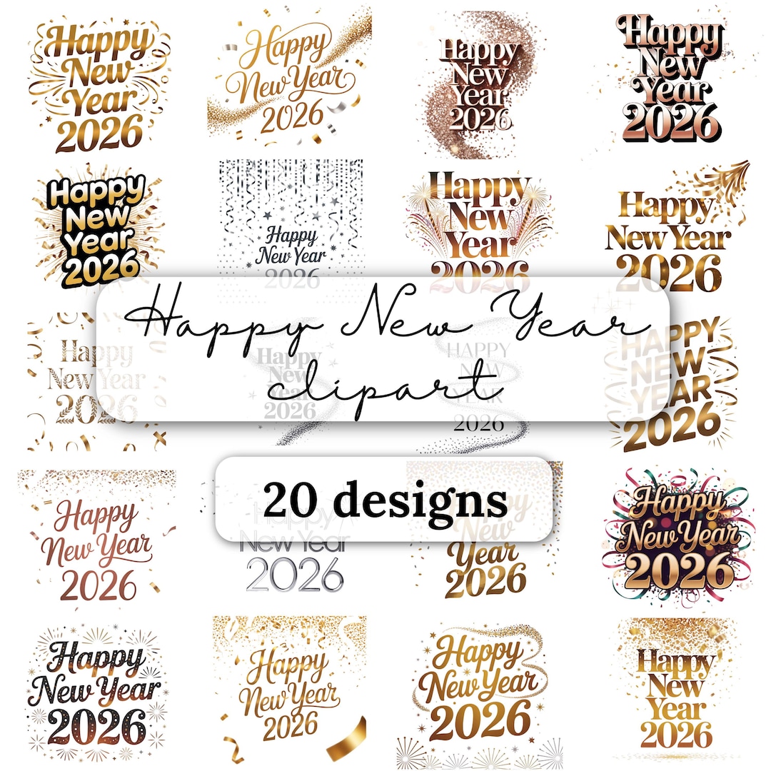 Happy New Year 2026 Clipart, New Year PNG, Hello 2026, New Year ...