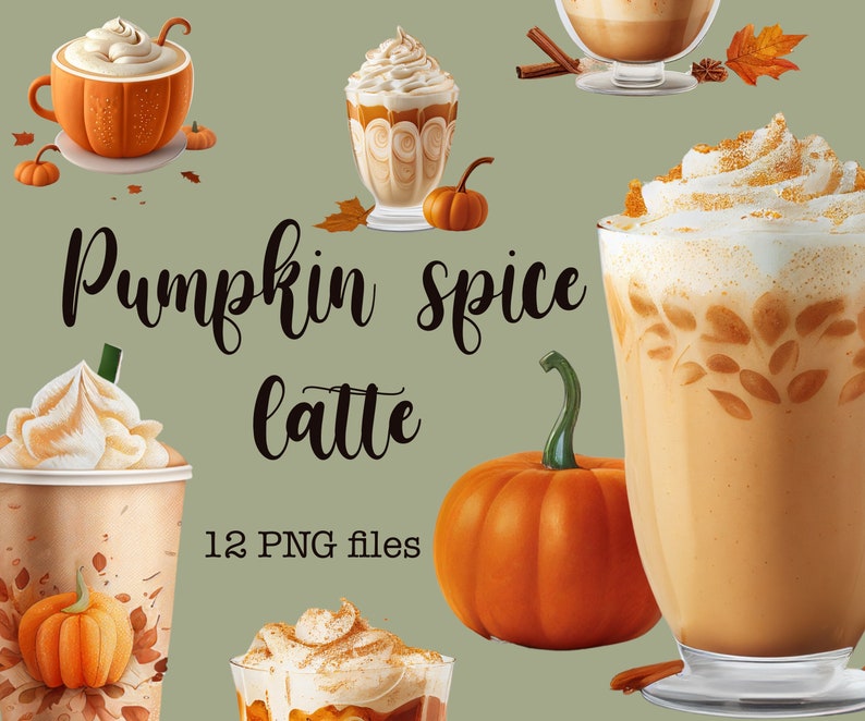 Pumpkin Spice Latte Clipart, Pumpkin Spice Latte PNG, Coffee Clipart ...