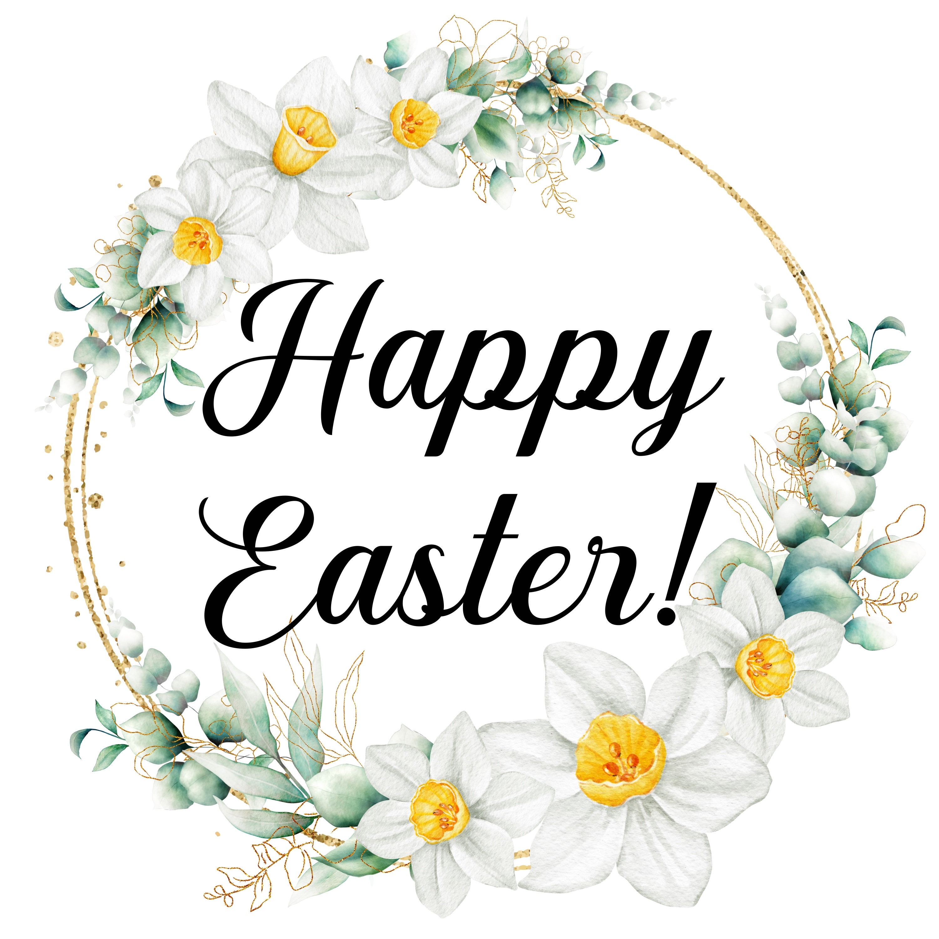 Easter Circle Frame PNG, Easter Wreath Digital File, Spring Wreath ...