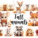 Fall Animals Clipart, Cute Animals Images, Cute Cartoon Farm Animals ...