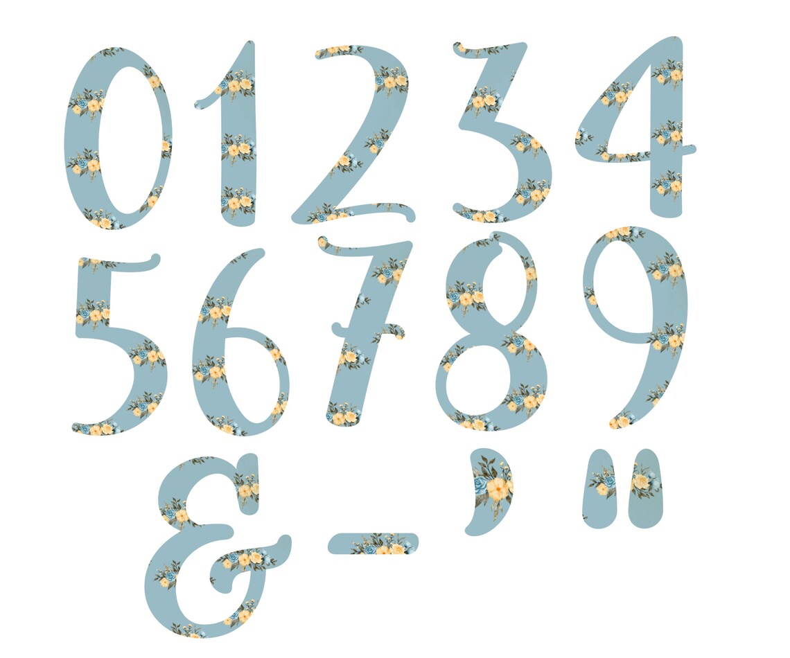 Floral Alphabet PNG Floral Alphabet Clipart Flower Letters - Etsy