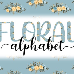 Floral Alphabet PNG, Floral Alphabet Clipart, Flower Letters, Floral ...