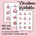 Printable Christmas Tags Pink Christmas Printable Stickers - Etsy