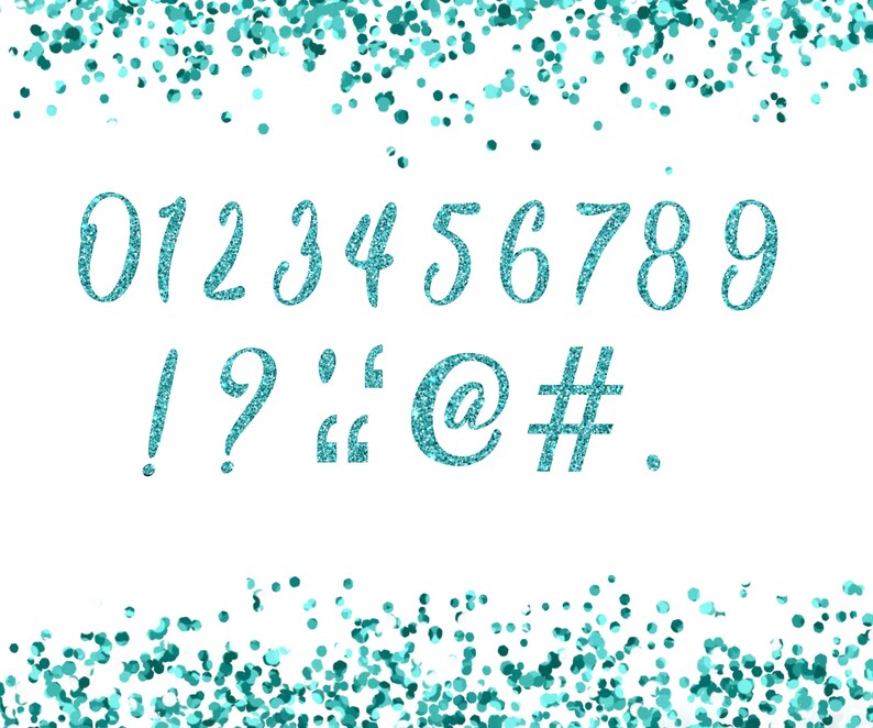 Glitter Alphabet PNG Aqua Glitter Alphabet Glitter Letters - Etsy